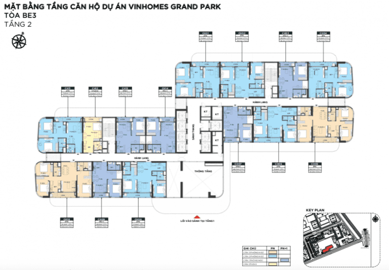 Layout Tòa BE3 The Beverly | Vinhomes Grand Park Quận 9