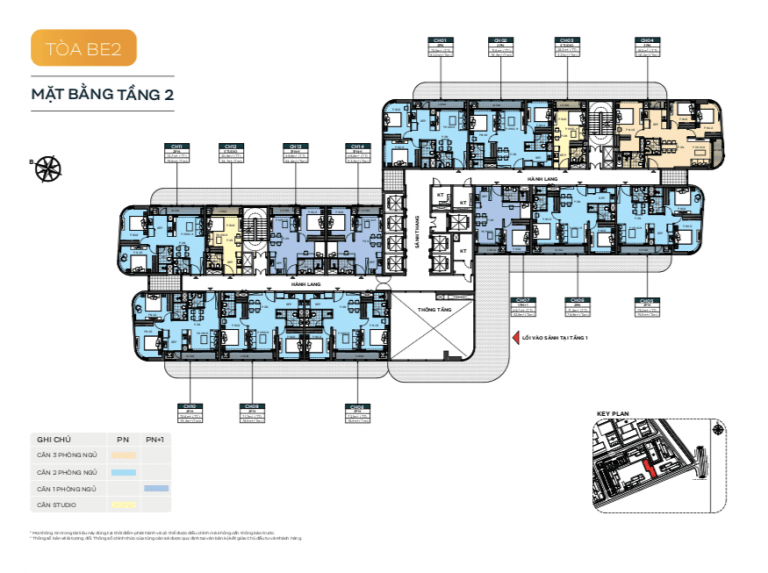 Layout Tòa BE2 The Beverly - Vinhomes Grand Park