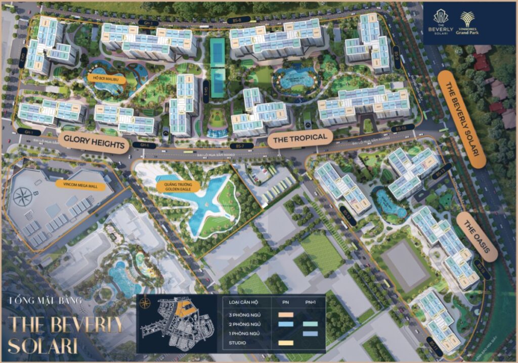 Mặt bằng The Beverly Solari - Mặt bằng layout chi tiết